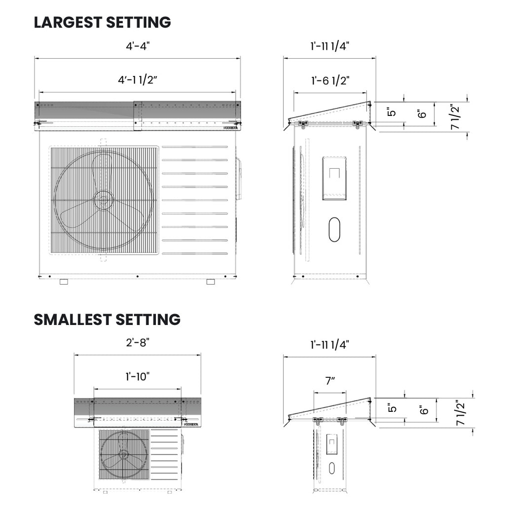 Mini Split Snow Cap 2.2 All‑Season Heat Pump Cover | Hangar Outdoor